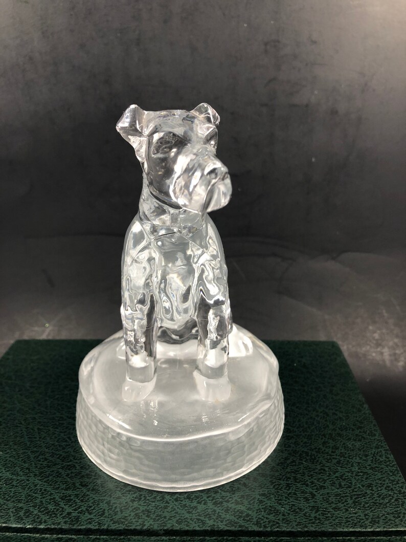 Glass Dog Bookends Crystal Dog Figurine by Cristal Darques - Etsy