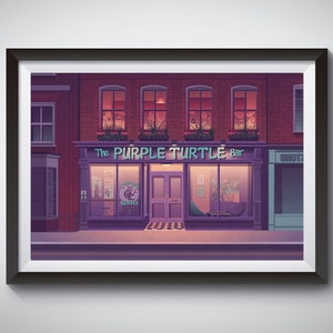 Purple Turtle - Etsy