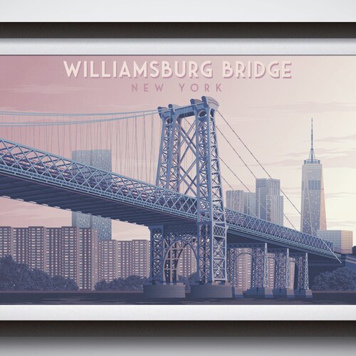 Brooklyn Bridge Poster New York City Travel Poster NYC USA - Etsy