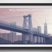 Williamsburg Bridge Poster, New York City Travel Poster, NYC USA ...