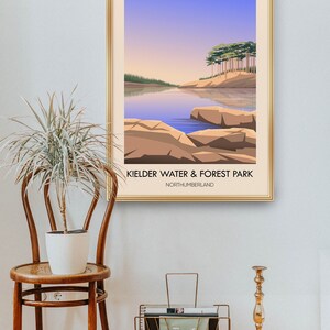 Kielder Water and Forest Park Travel Poster, Northumberland Print ...