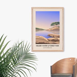 Kielder Water and Forest Park Travel Poster, Northumberland Print ...