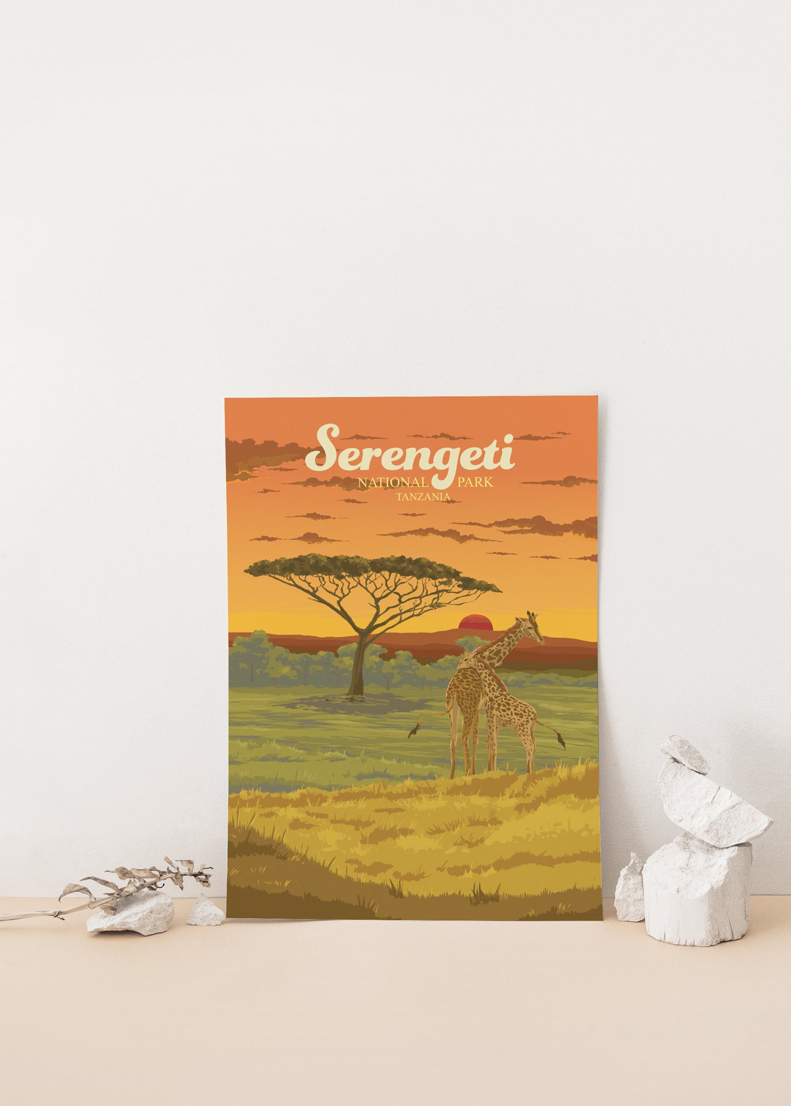 Serengeti National Park Poster Tanzania Travel Poster Africa | Etsy UK