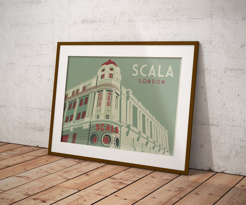 Scala London Poster Art Deco Print Kings Cross London - Etsy UK