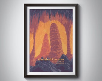Carlsbad Caverns National Park Poster Subpar Parks Poster - Etsy
