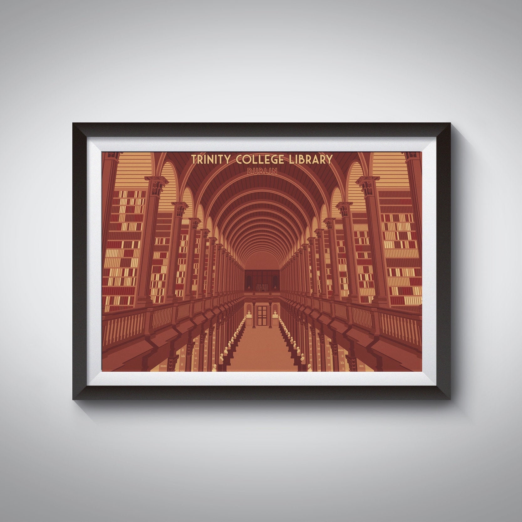 Trinity College Library Dublin Poster the Old Library - Etsy UK