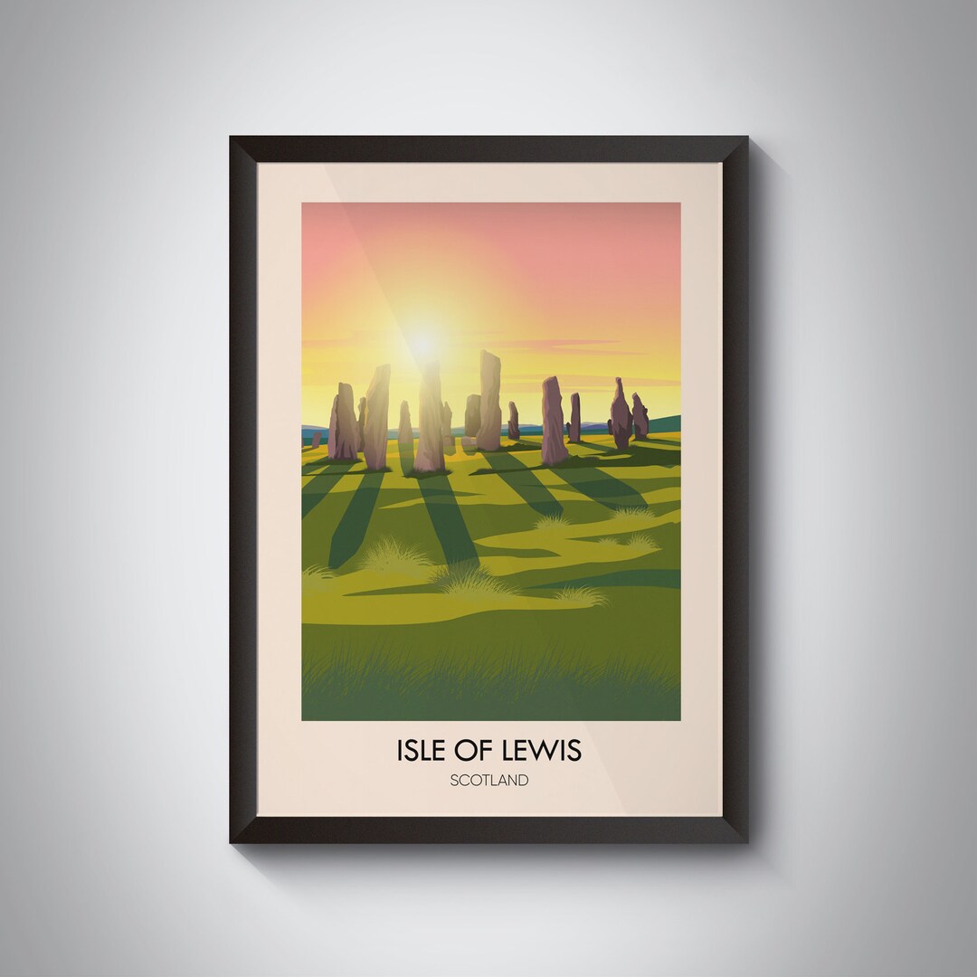 Isle of Lewis Poster, Scotland Travel Print, Isle of Harris, Outer ...