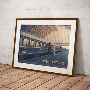 Orient Express Travel Poster, Train, Vintage Train Print, London ...