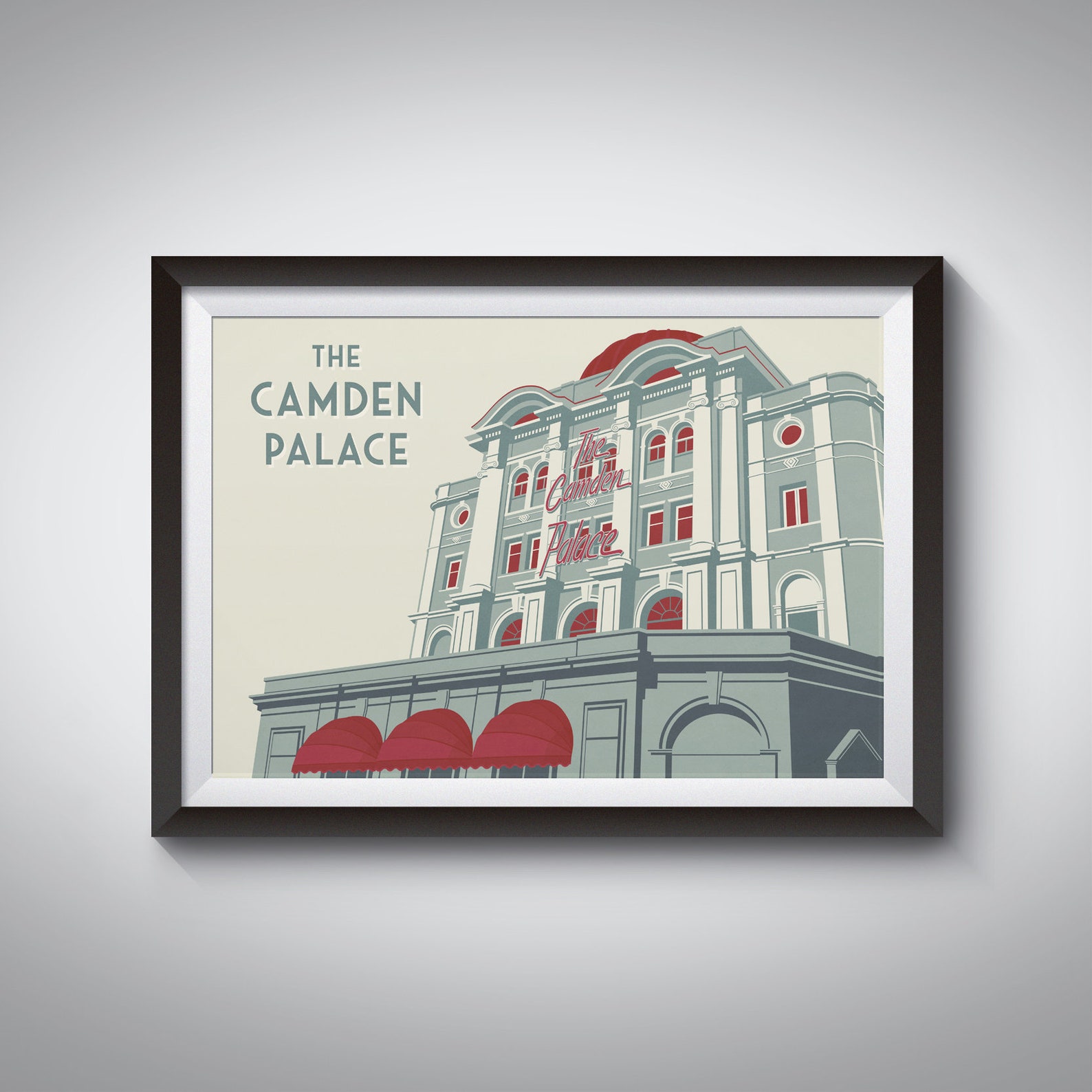 Camden Palace Poster Music Venue Print London Travel Poster | Etsy