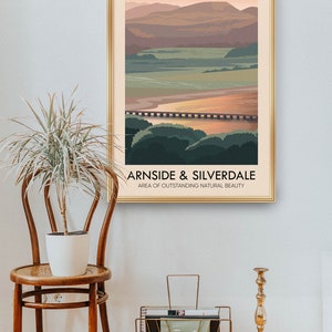 Arnside and Silverdale AONB Poster, Lancashire, Cumbria, Morecambe Bay ...