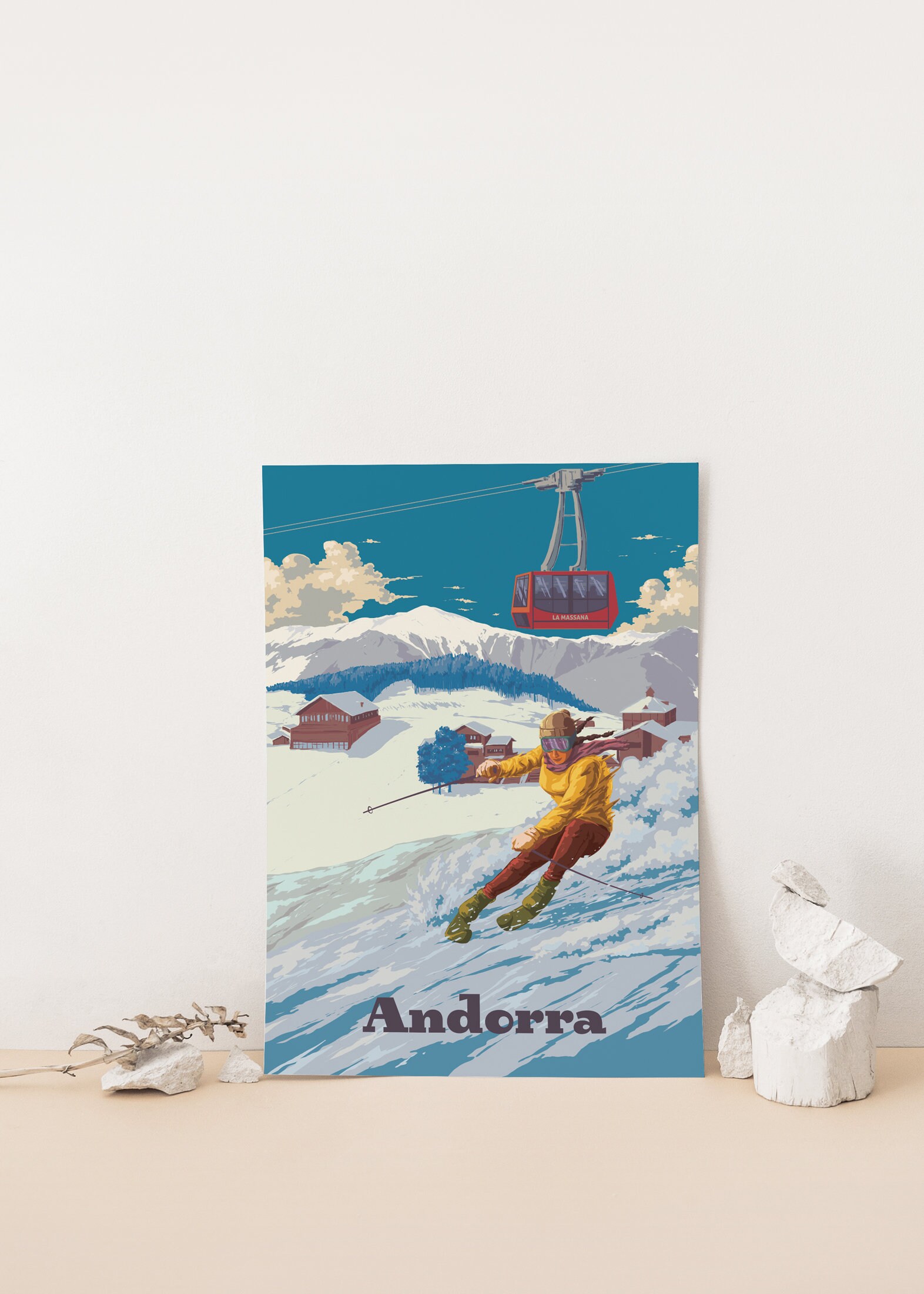 Andorra Poster Andorra Travel Print Ski Resort Poster - Etsy