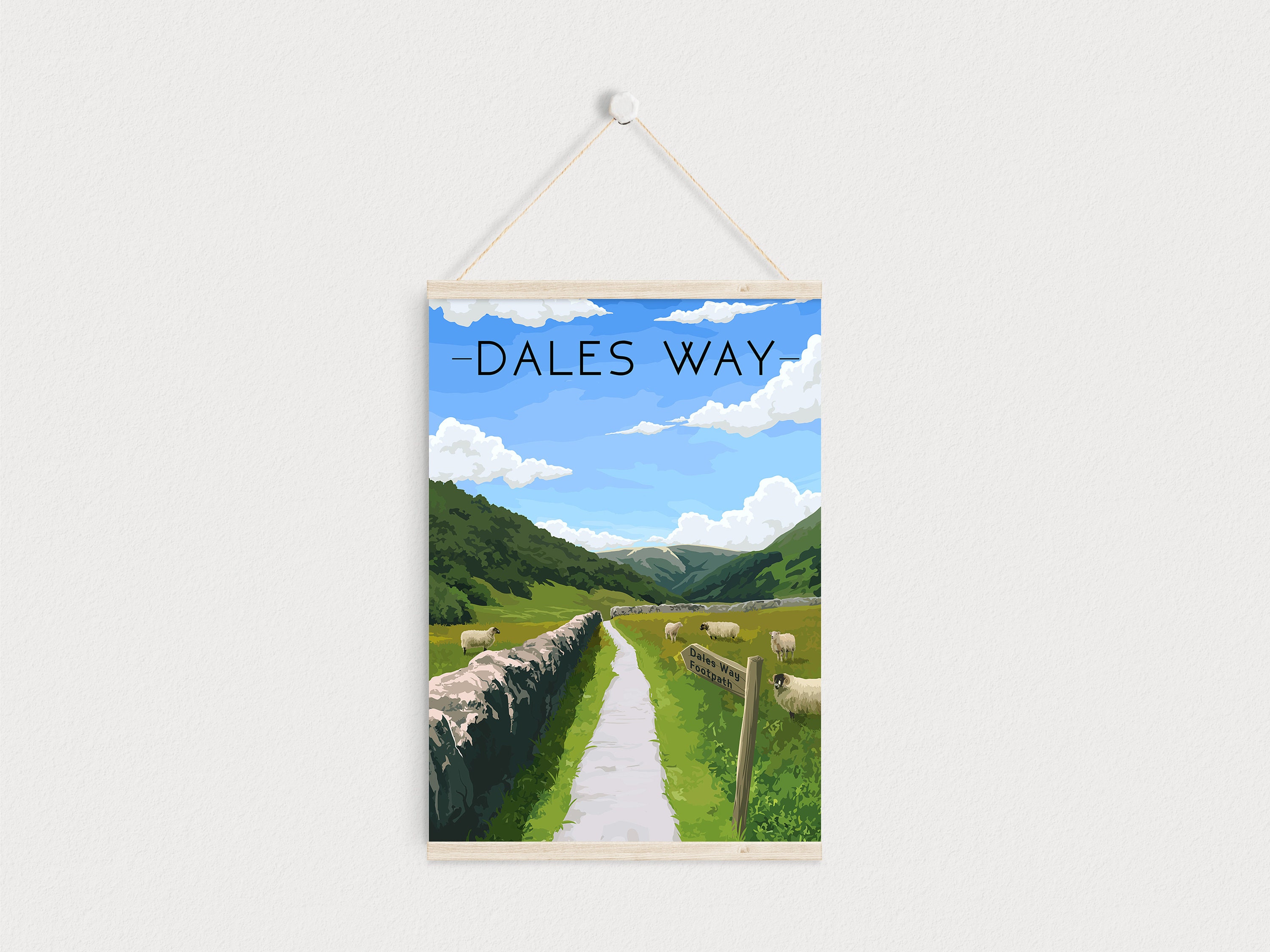 Dales Way Walking Trail Poster Hiking Print Long Distance - Etsy UK