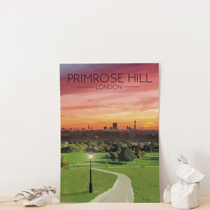 Primrose Hill Print, London Travel Poster, London Wall Art, Camden Town ...