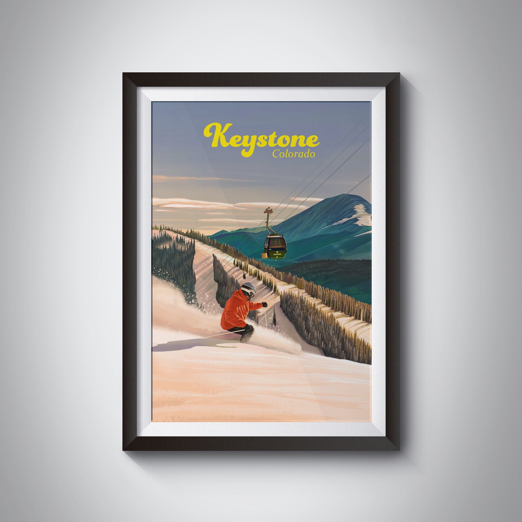 Keystone Ski Resort Poster Colorado Travel Poster Rocky - Etsy UK