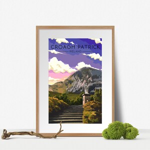Croagh Patrick Ireland Poster, the Reek, County Mayo, Travel Print ...