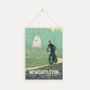 Newcastleton Mountain Biking Poster, 7stanes, Scotland MTB, the Border ...