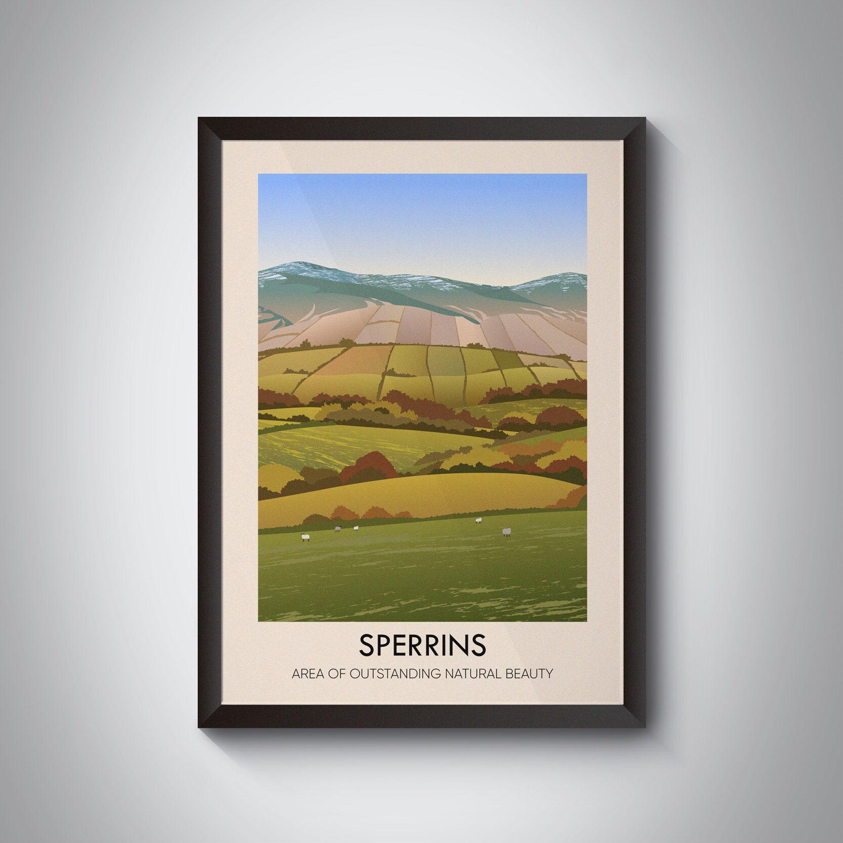 Sperrins AONB Travel Poster Northern Ireland Sperrin - Etsy UK
