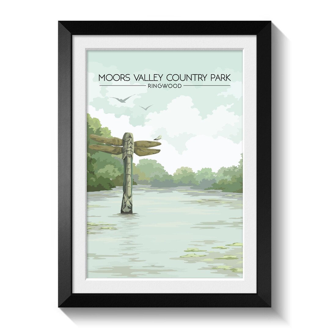 Moors Valley Country Park Poster, Ringwood Wall Art Print, Dorset ...