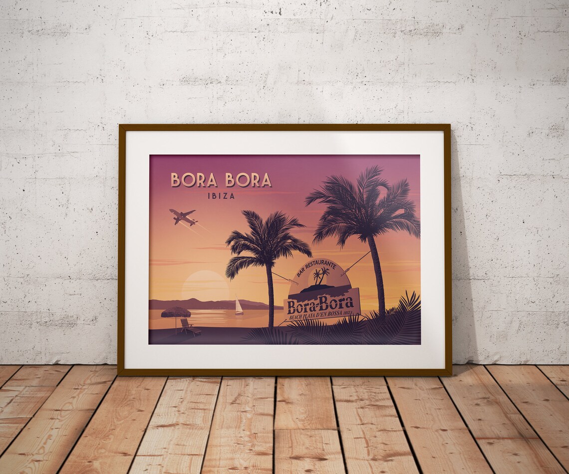 Bora Bora Nightclub Poster Ibiza Spain Beach Club Bar - Etsy