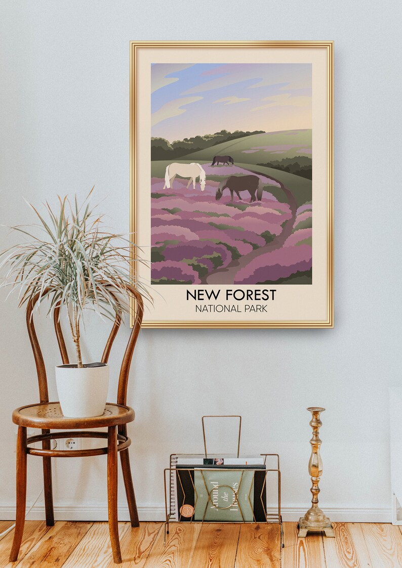 New Forest National Park Poster New Forest Ponies England - Etsy UK