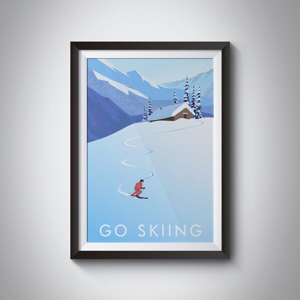 Ski Poster - Etsy