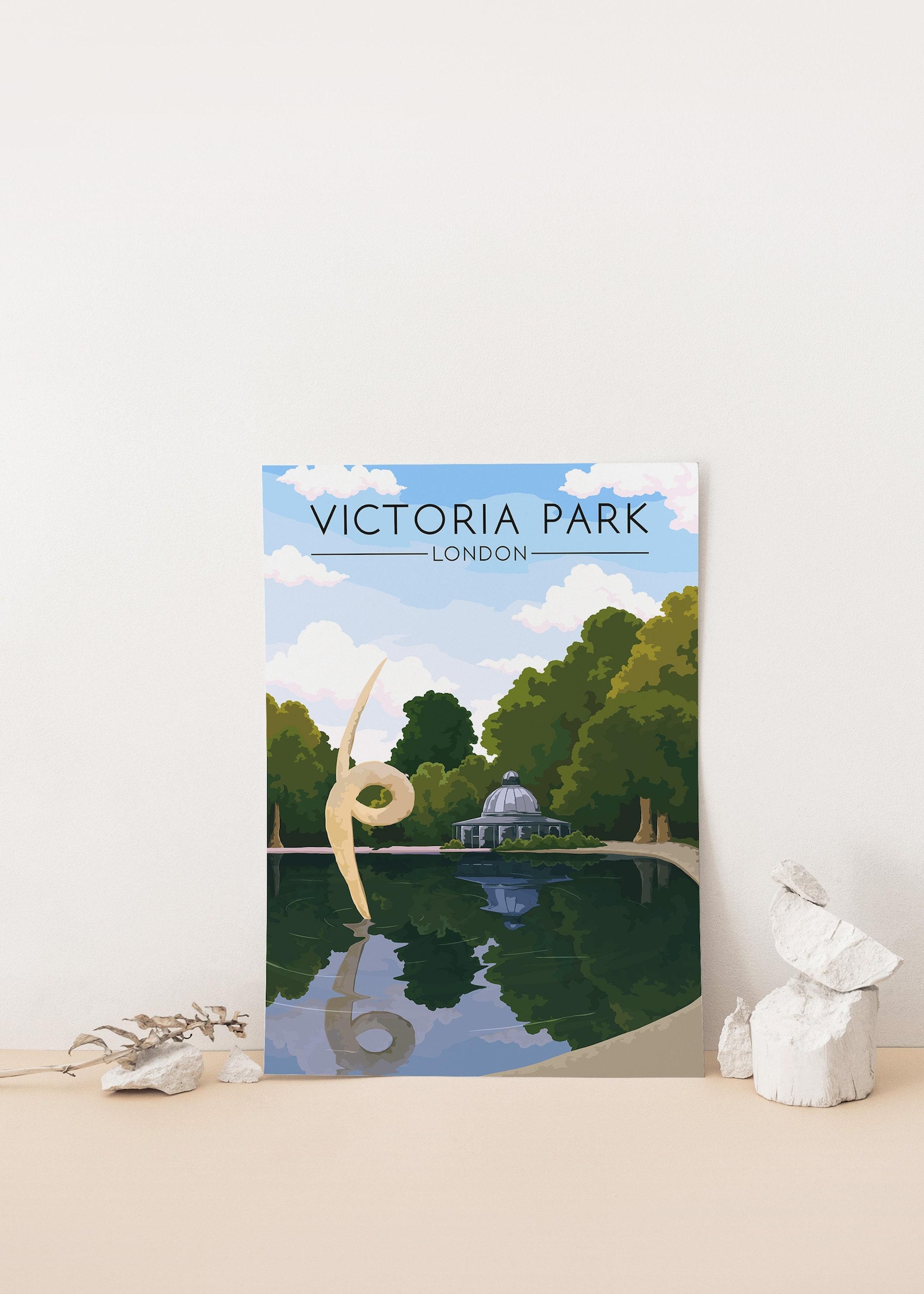 Victoria Park Poster, East London, Regents Canal, Hackney, Dalston ...