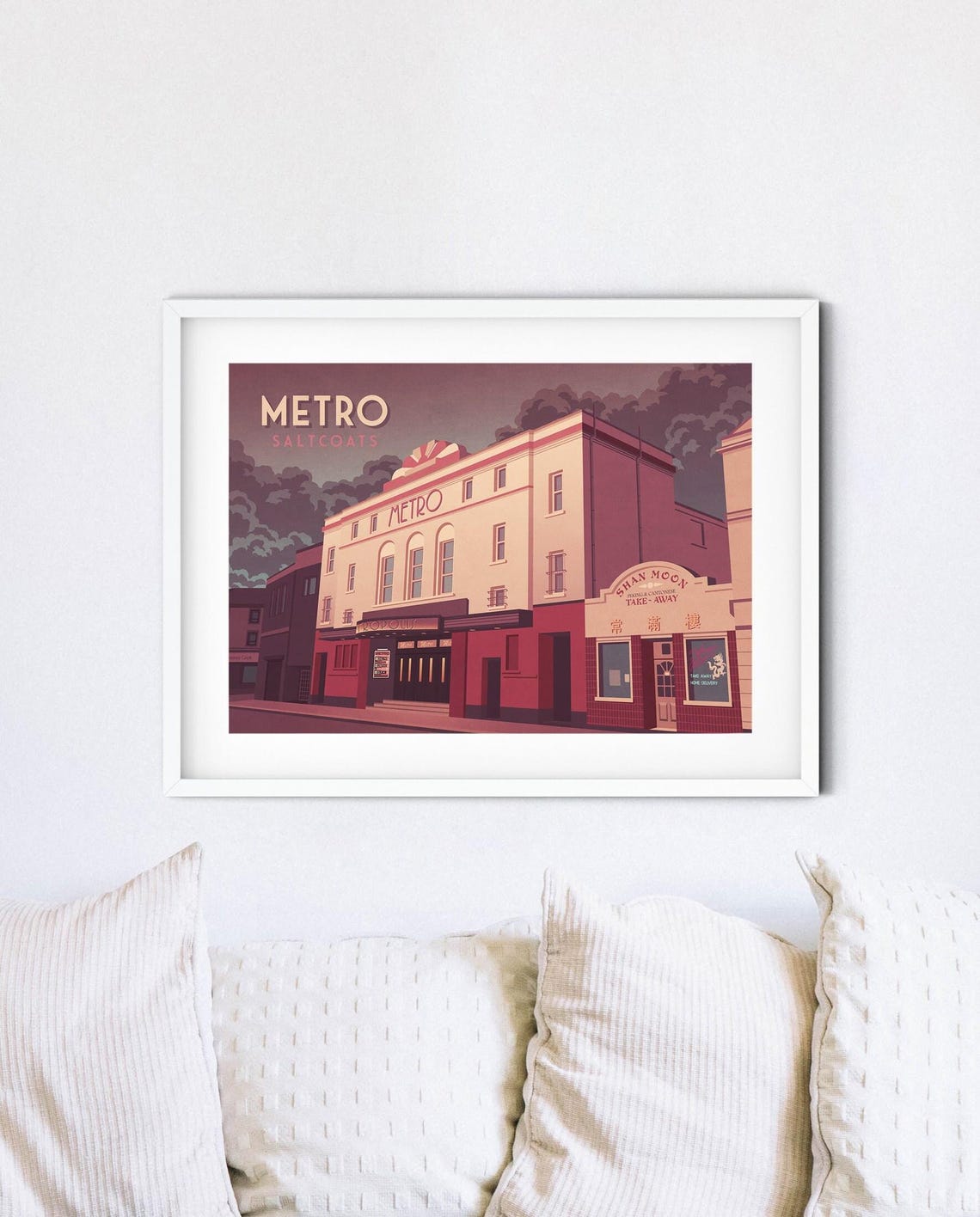 Metro Club Saltcoats Travel Poster, Scotland, Ayrshire, Vintage Travel ...