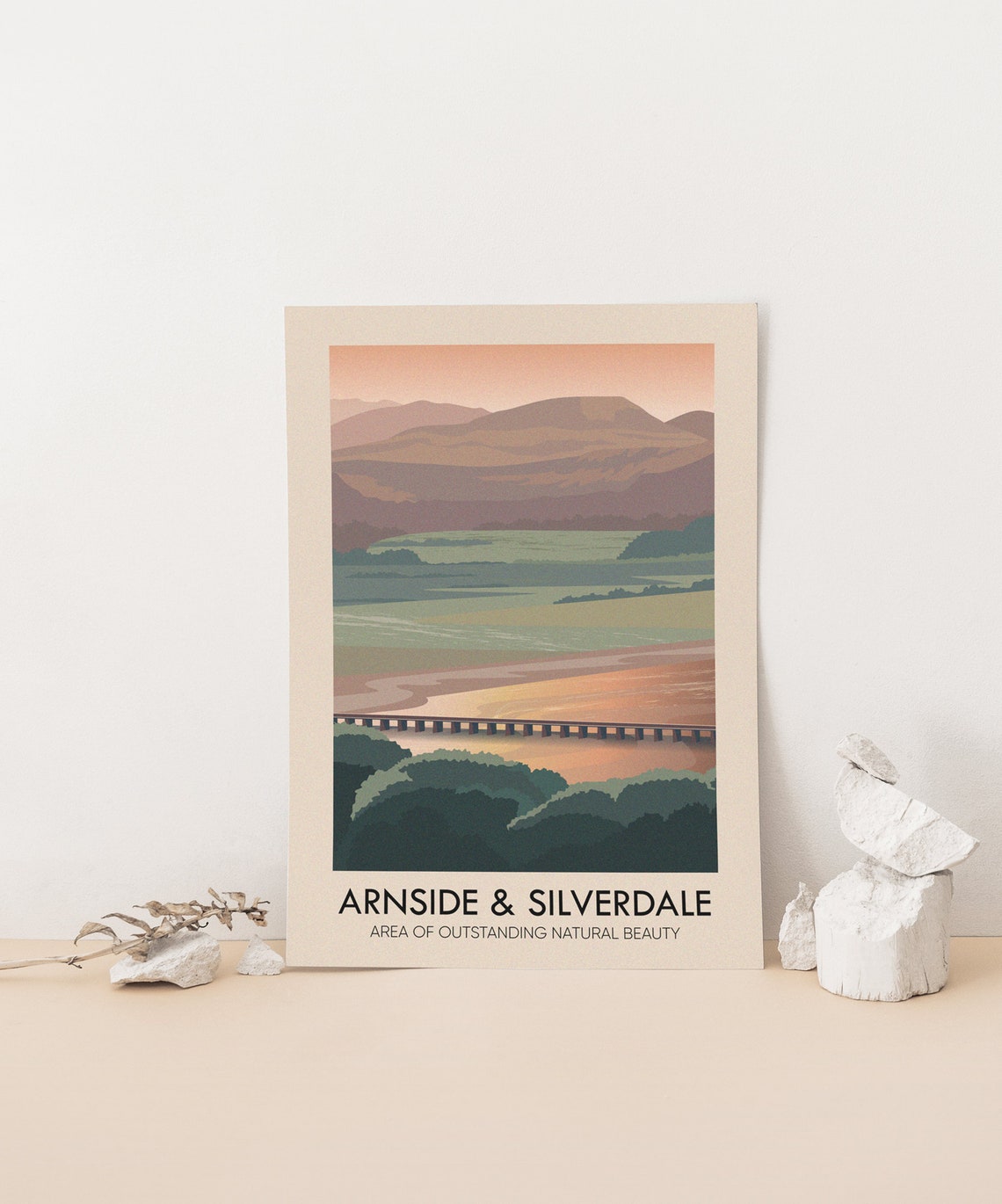 Arnside and Silverdale AONB Poster Lancashire Cumbria - Etsy UK