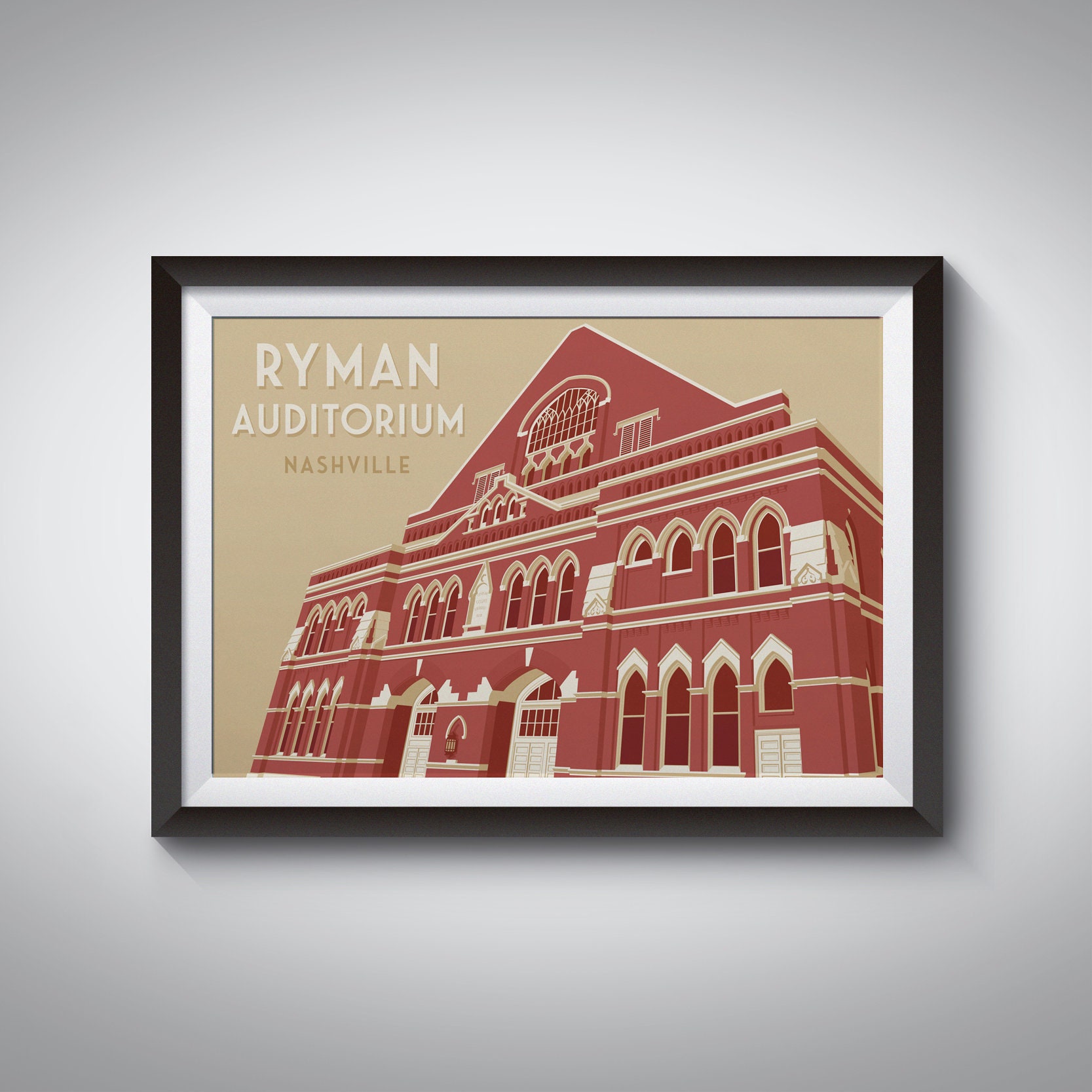 Ryman Auditorium Poster Nashville Tennessee Travel Print - Etsy UK