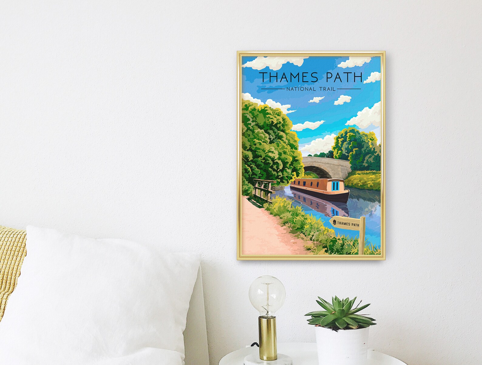 Thames Path National Trail Poster Travel Print River Thames - Etsy