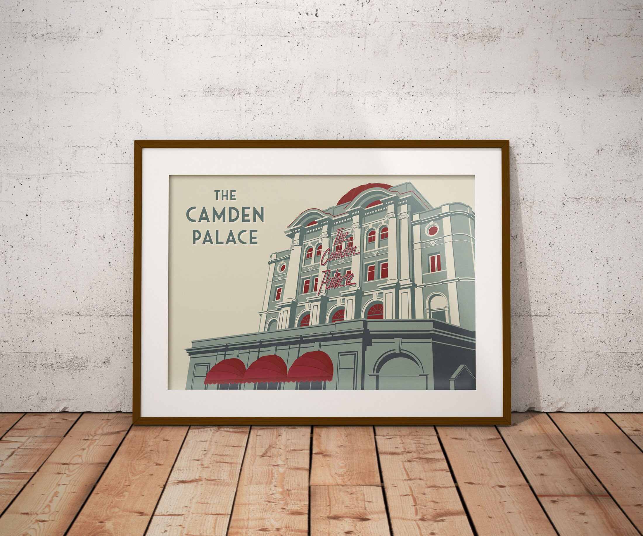 Camden Palace Poster Music Venue Print London Travel Poster | Etsy