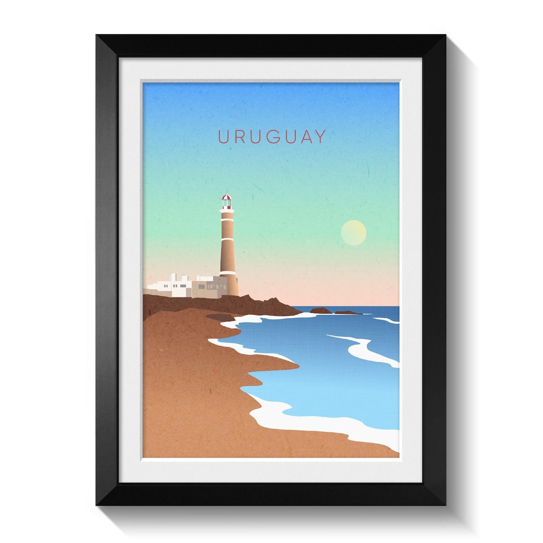 Uruguay Travel Poster, Minimalist Travel Print, South America Wall Art ...
