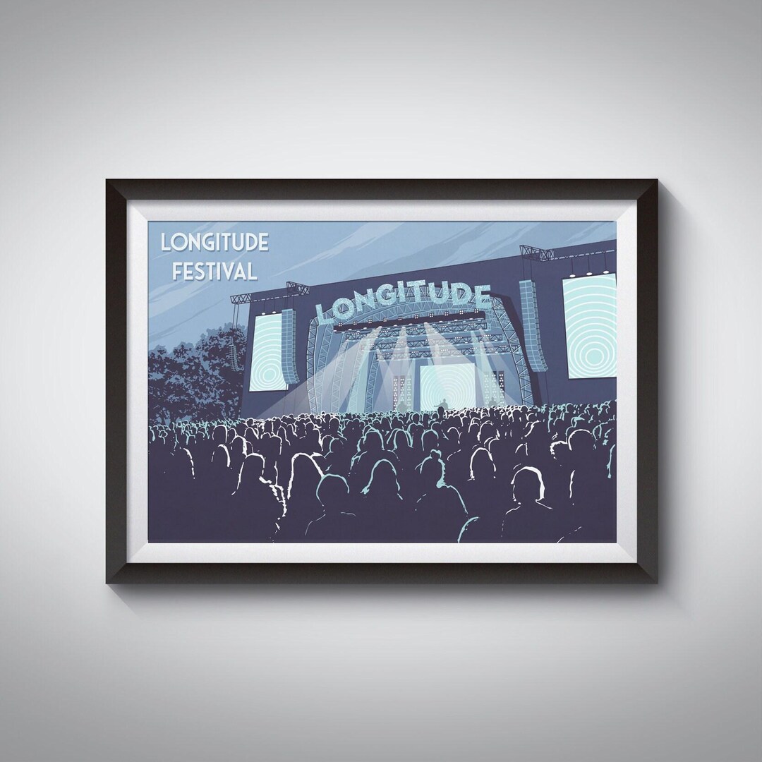 Longitude Festival Poster, Irish Music Festival Print, Dublin Ireland ...