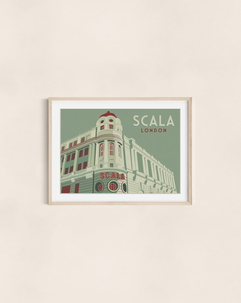 Scala London Poster Art Deco Print Kings Cross London - Etsy UK
