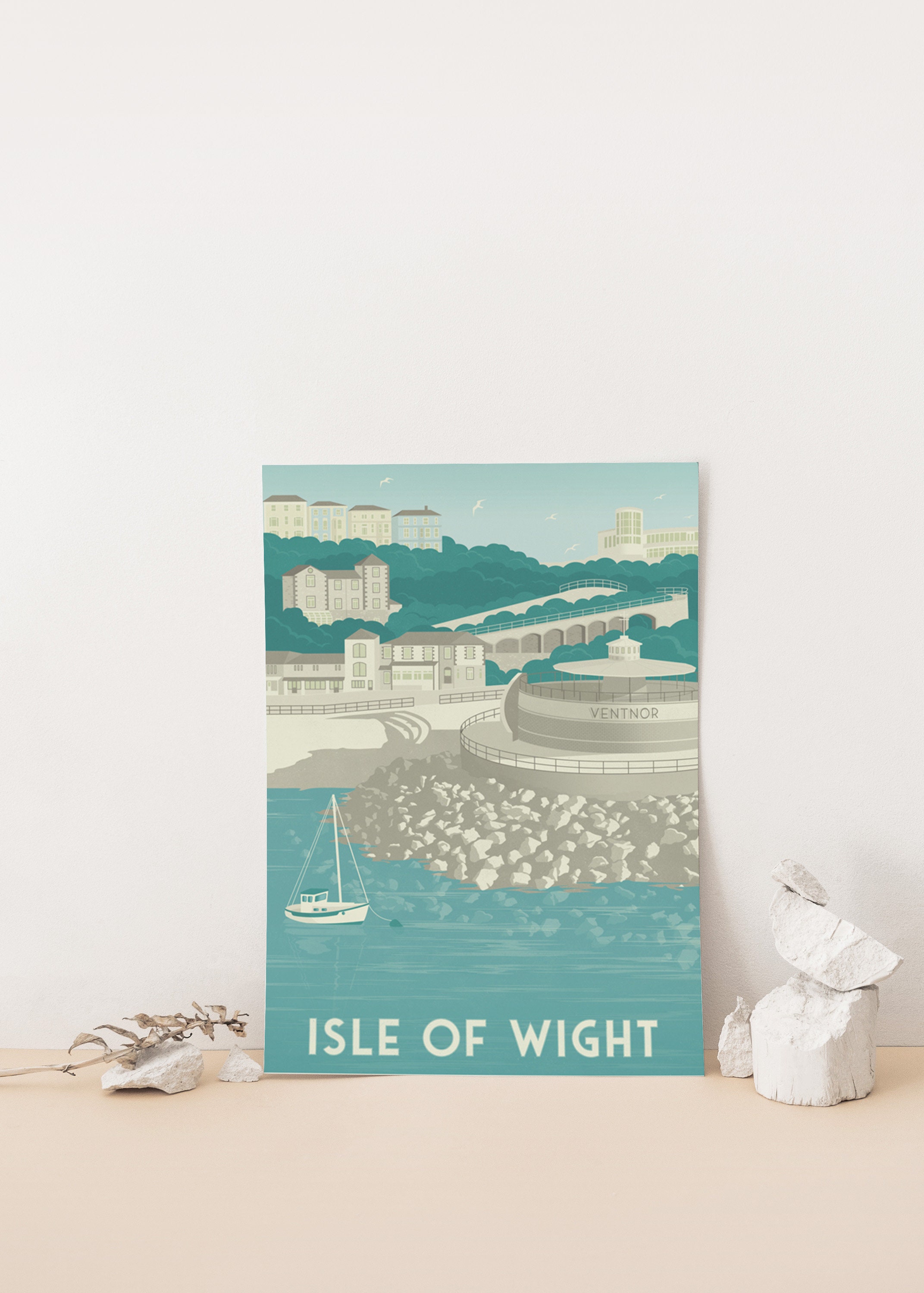 Isle of Wight Poster Ventnor Travel Print Seaside Art Wall | Etsy UK