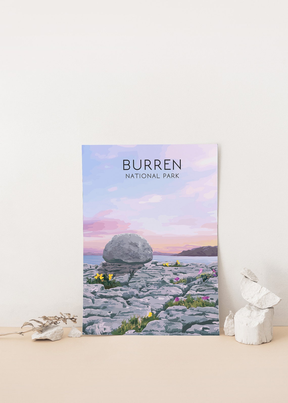 Burren National Park Poster Republic of Ireland Irish Travel - Etsy UK