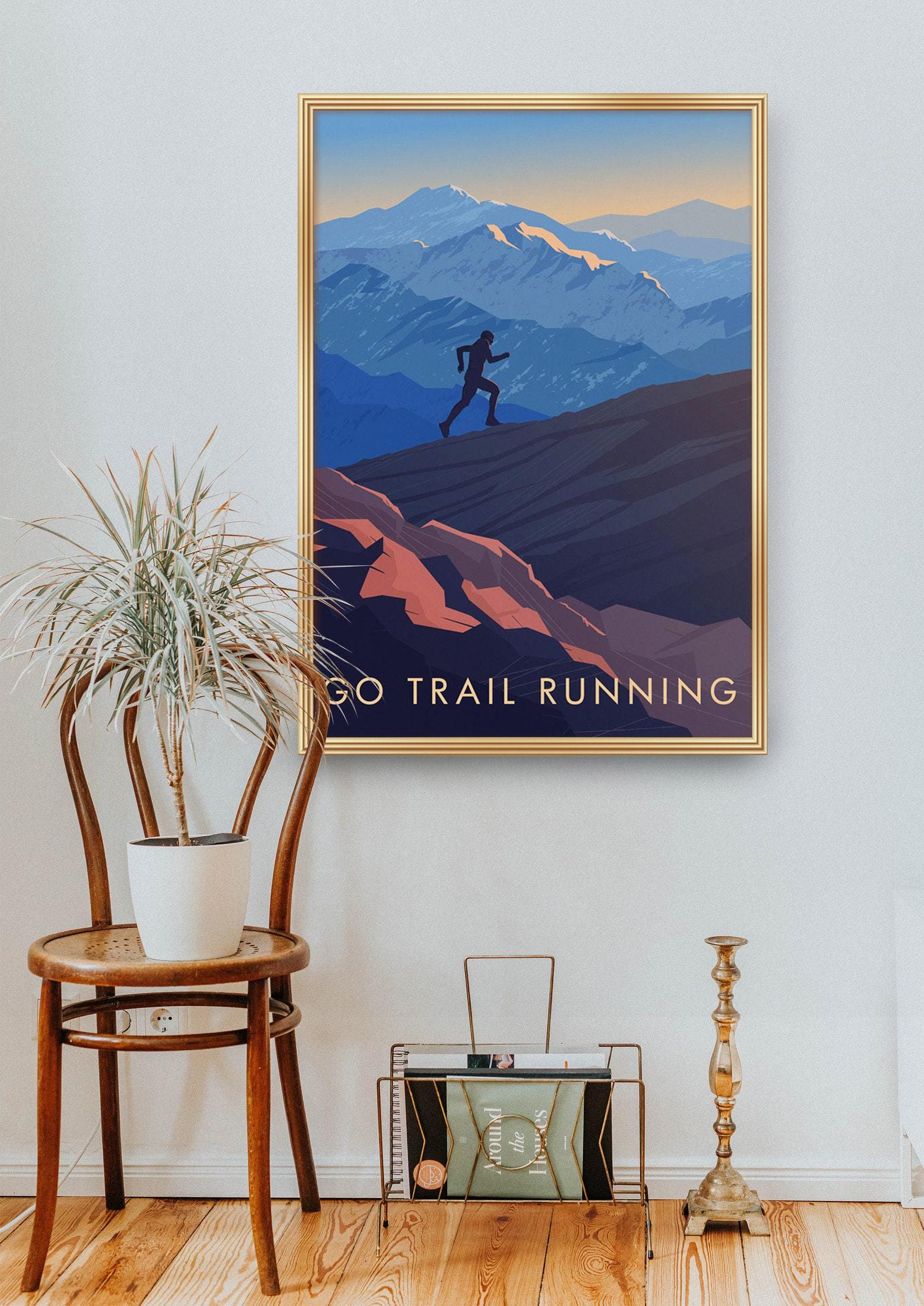 Go Trail Running Print, Travel Poster, Outdoor Adventure, Hobbies, Gift ...