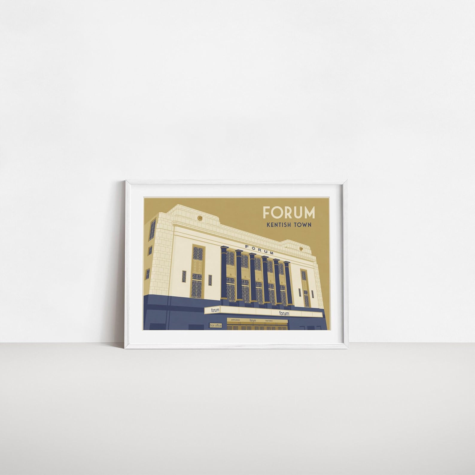 Kentish Town Forum Poster, Music Venue Print, London Architecture, Art ...