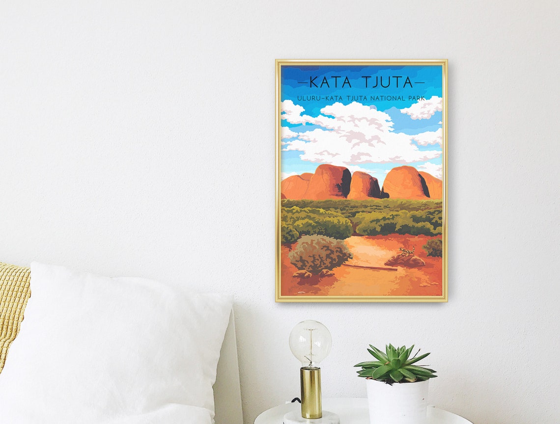 Kata Tjuta Poster Australia Travel Print Uluru Kata Tjuta | Etsy