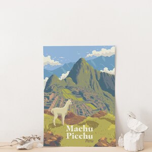 Machu Picchu Peru Travel Poster, National Park Print, Peruvian Art ...