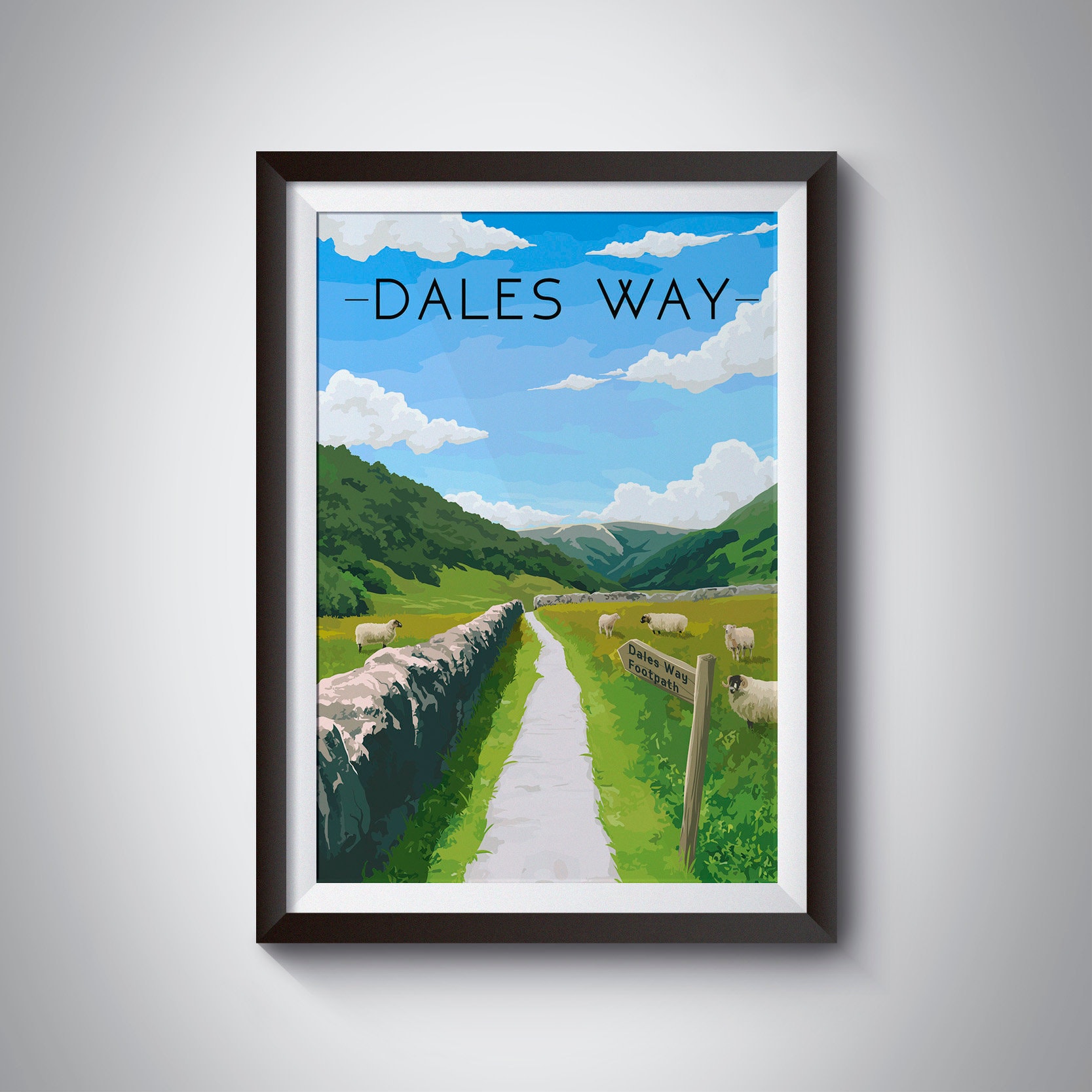 Dales Way Walking Trail Poster Hiking Print Long Distance - Etsy UK