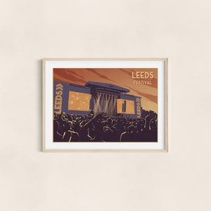 Leeds Festival Poster, Music Festival Print, Gig Poster, Line Up ...