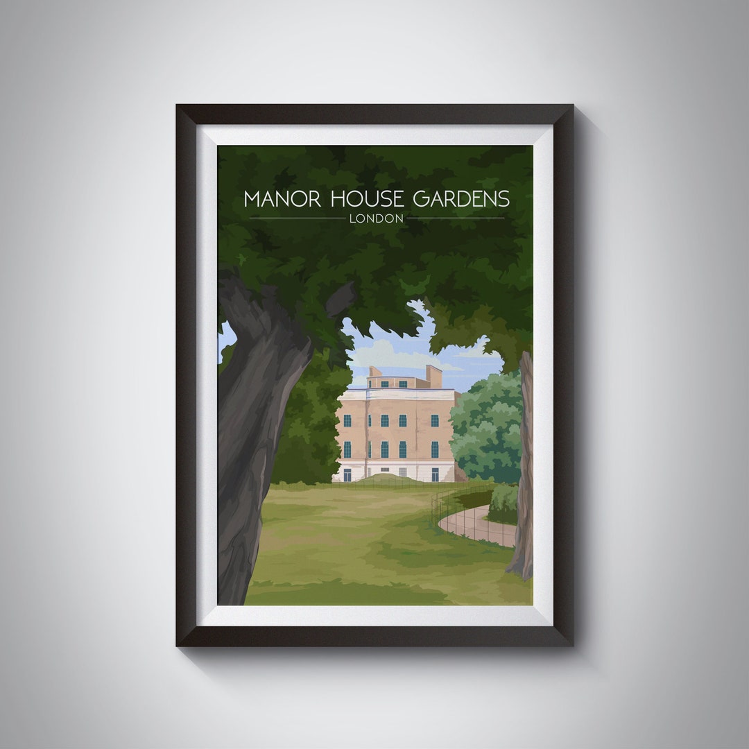 Manor House Gardens Poster, London Travel Print, Lee South East London ...