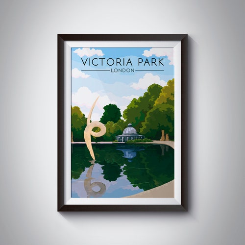 Victoria Park Lake East London Art Print - Etsy