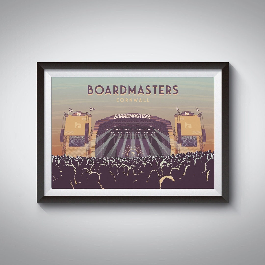 Boardmasters Festival Poster, Cornwall, Newquay, Music Festival Print ...