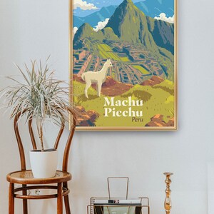 Machu Picchu Peru Travel Poster, National Park Print, Peruvian Art ...