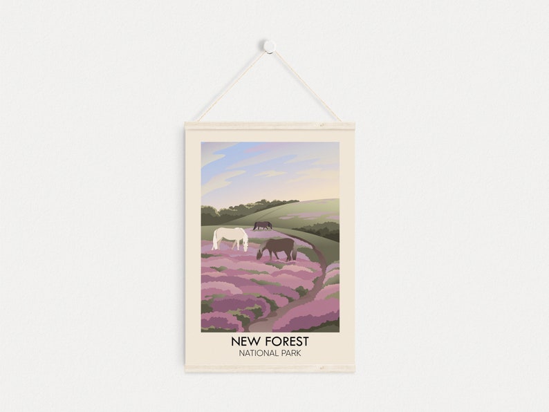 New Forest National Park Poster New Forest Ponies England - Etsy UK