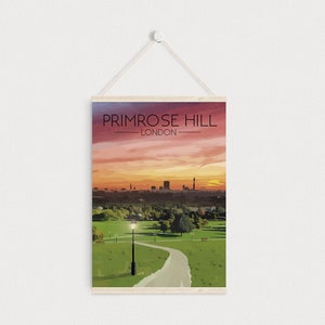 Primrose Hill Print, London Travel Poster, London Wall Art, Camden Town ...