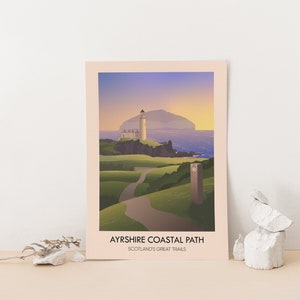 Ayrshire Coastal Path Poster, Scotland's Great Trails, Mull of Galloway ...