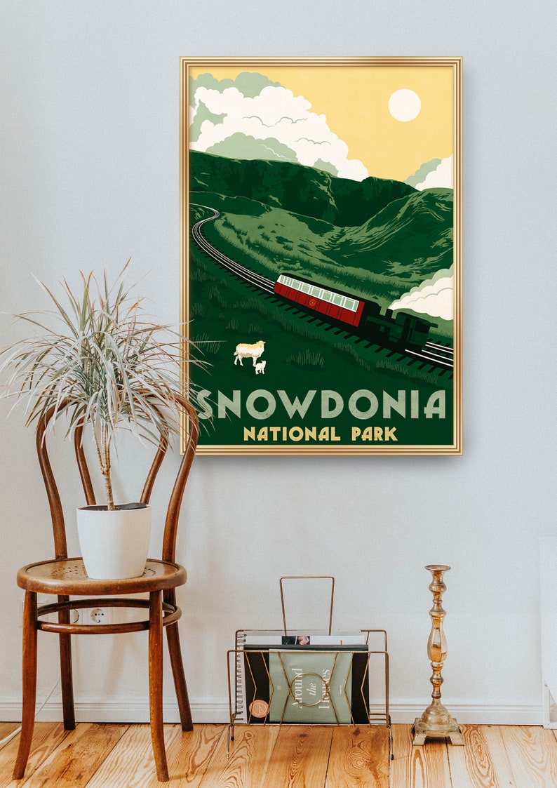 Snowdonia National Park Poster Snowdon Mountain Railway | Etsy UK